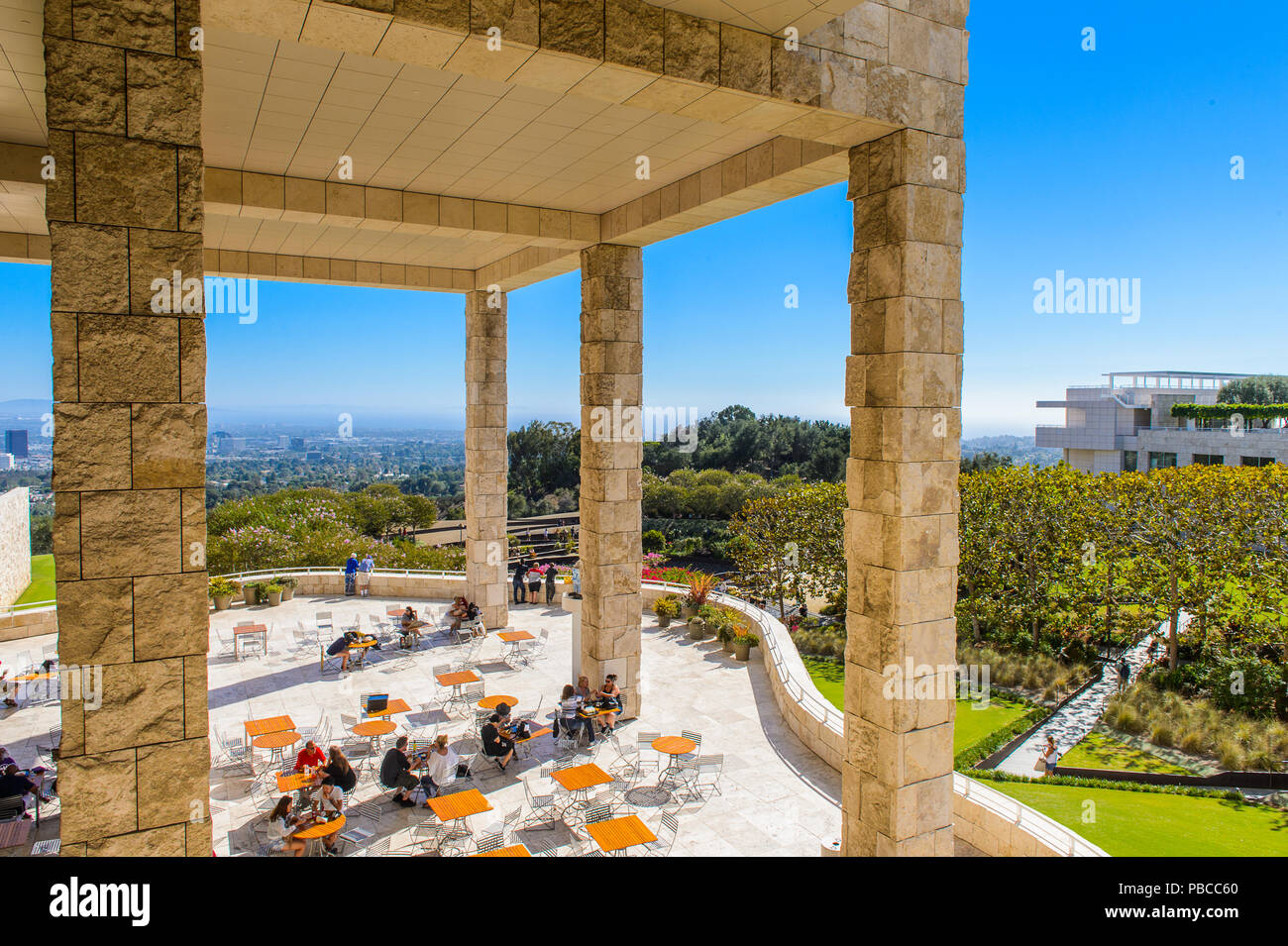 LOS ANGELES, USA - SEP 26, 2015: Exterior of the J. Paul Getty Museum ...