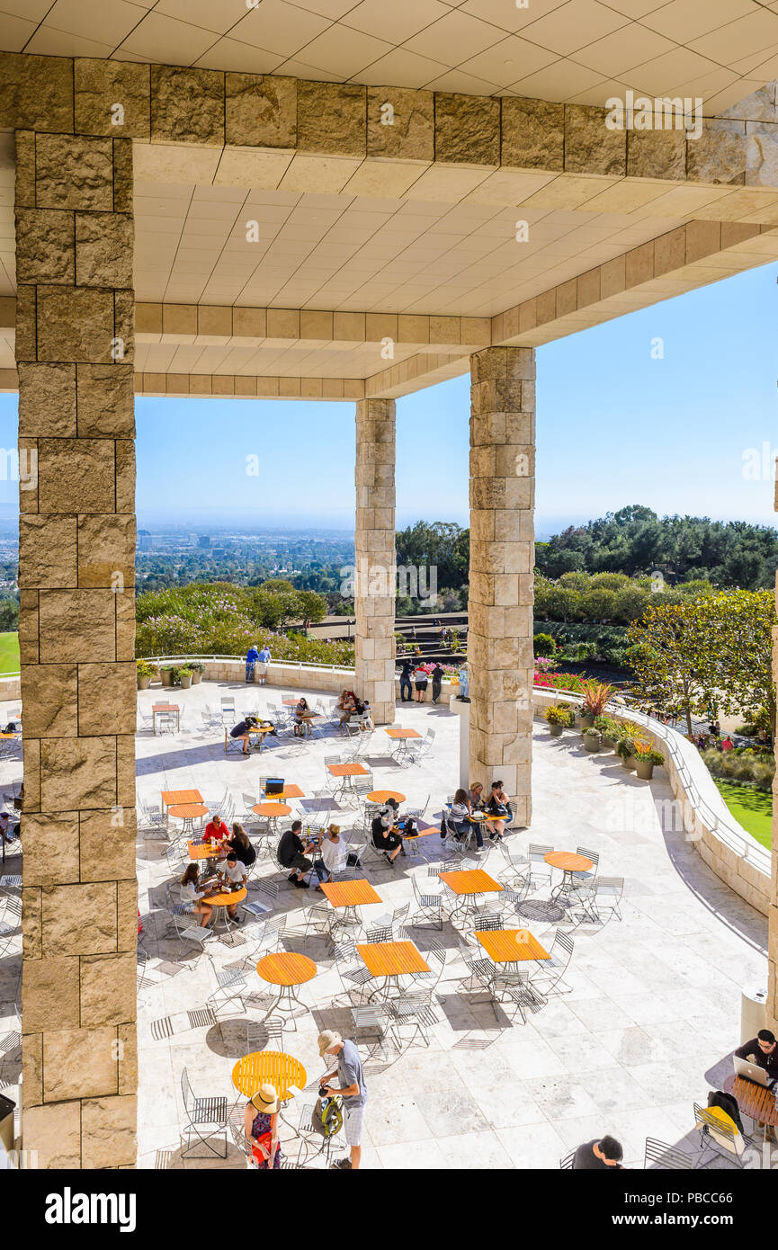 LOS ANGELES, USA - SEP 26, 2015: Exterior of the J. Paul Getty Museum ...