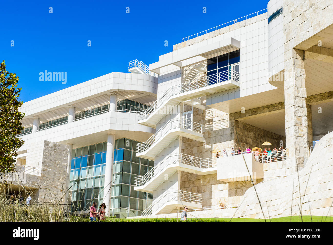 LOS ANGELES, USA - SEP 26, 2015: Campus of the J. Paul Getty Museum ...