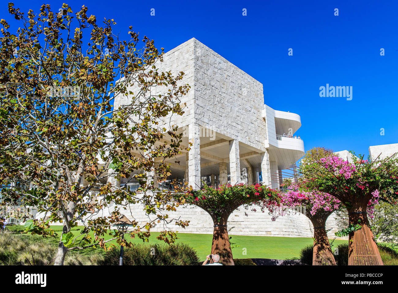 LOS ANGELES, USA - SEP 26, 2015: Campus of the J. Paul Getty Museum ...
