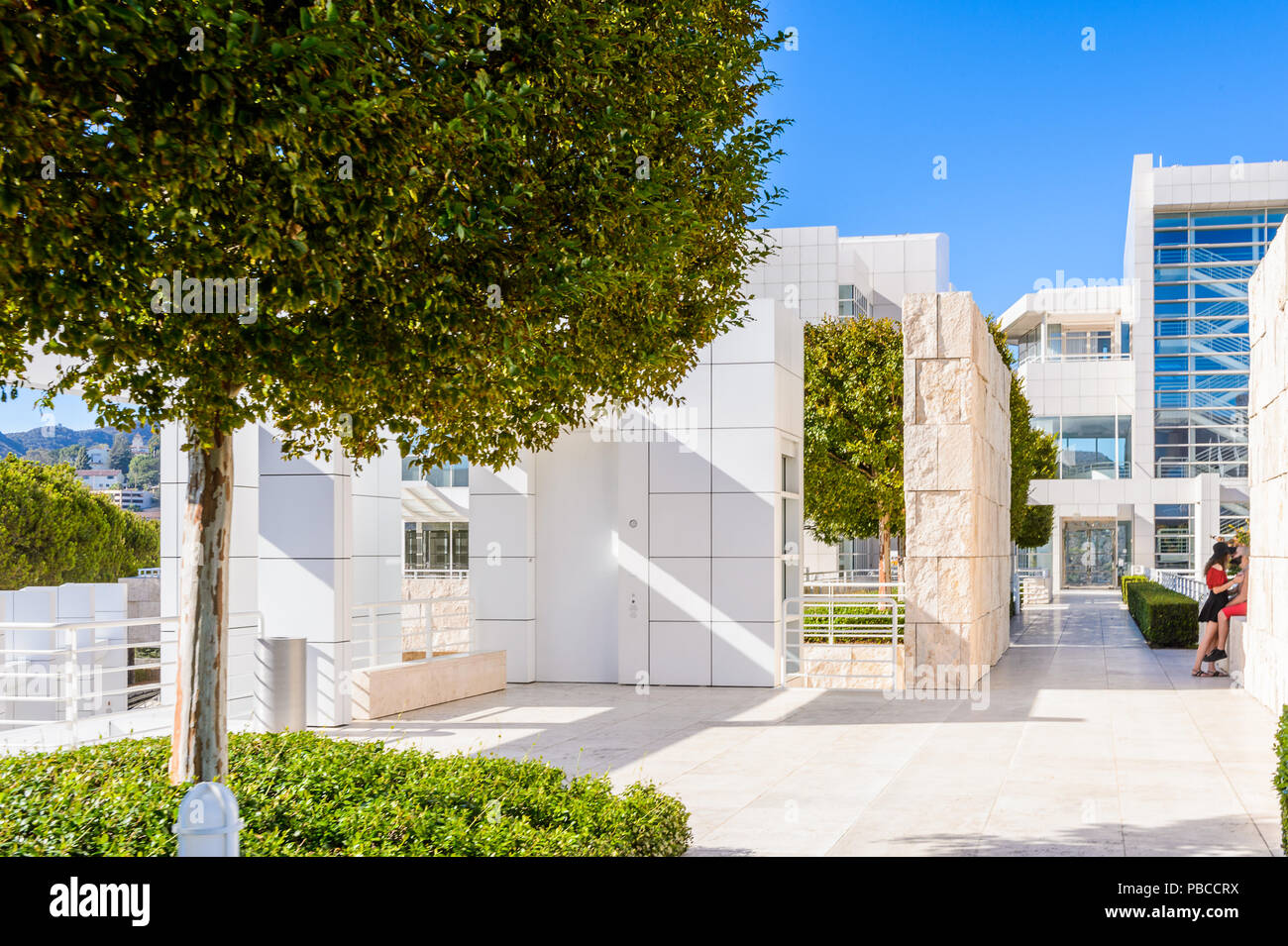 LOS ANGELES, USA - SEP 26, 2015: Exterior of the J. Paul Getty Museum ...