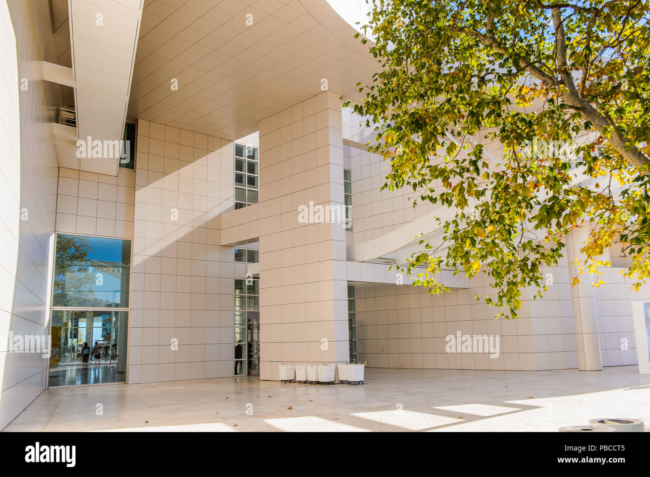 LOS ANGELES, USA - SEP 26, 2015: Exterior of the J. Paul Getty Museum ...