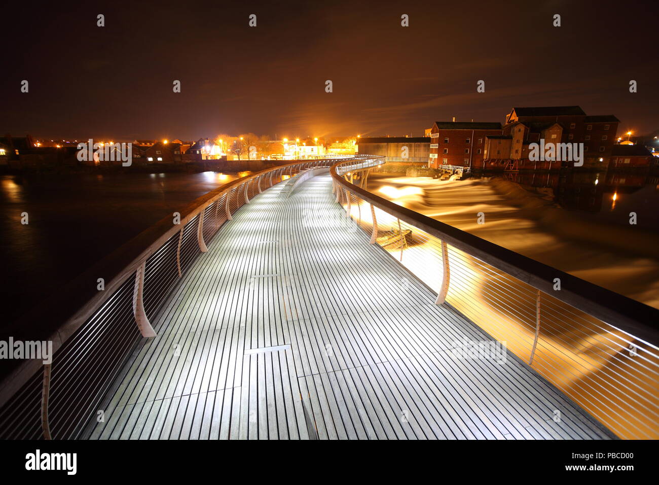 Castlfeford footbridge hi-res stock photography and images - Alamy