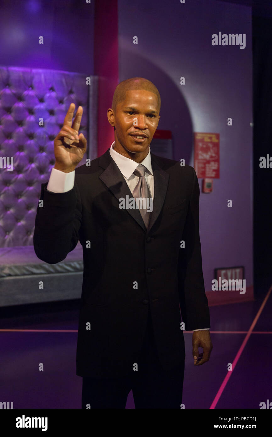 LOS ANGELES, USA - SEP 28, 2015: Jamie Foxx in Madame Tussauds ...