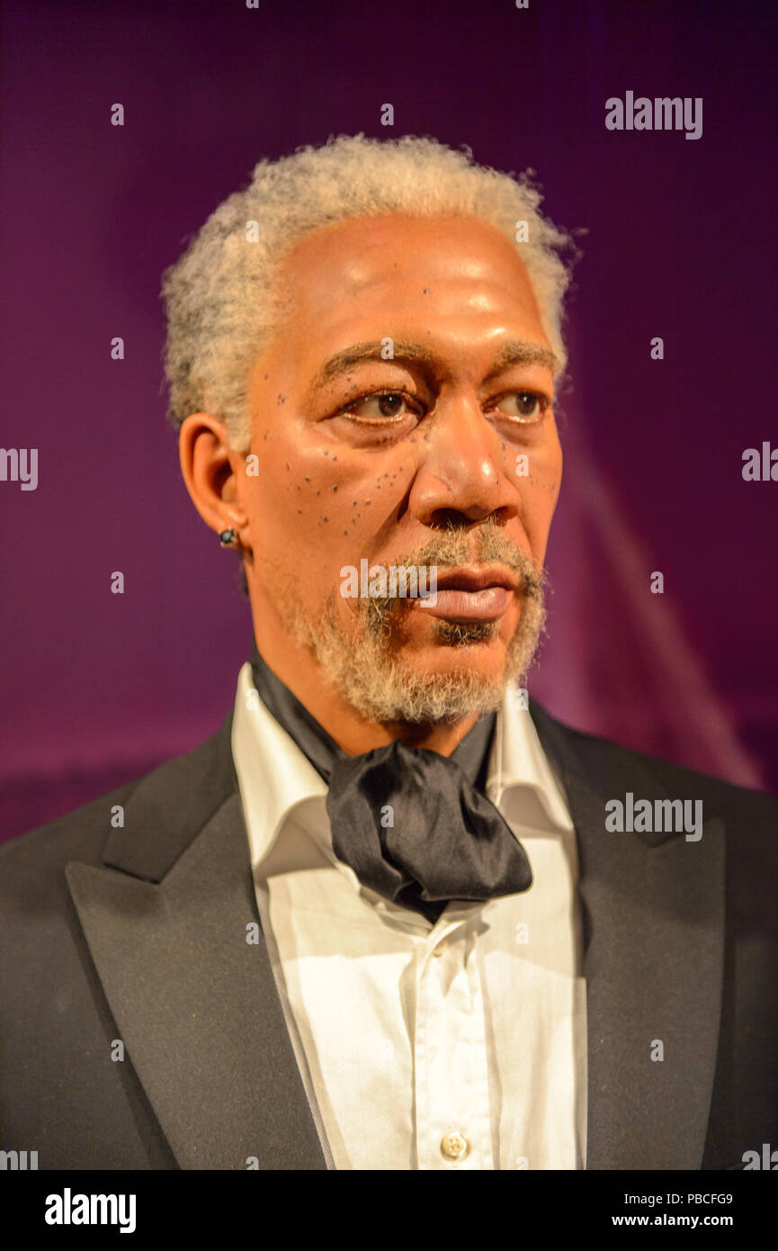 SAN FRANCISCO, USA - OCT 5, 2015: Morgan Freeman at the Madame Tussauds ...