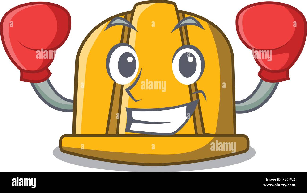 Boxing construction helmet character cartoon Stock Vector Image & Art ...