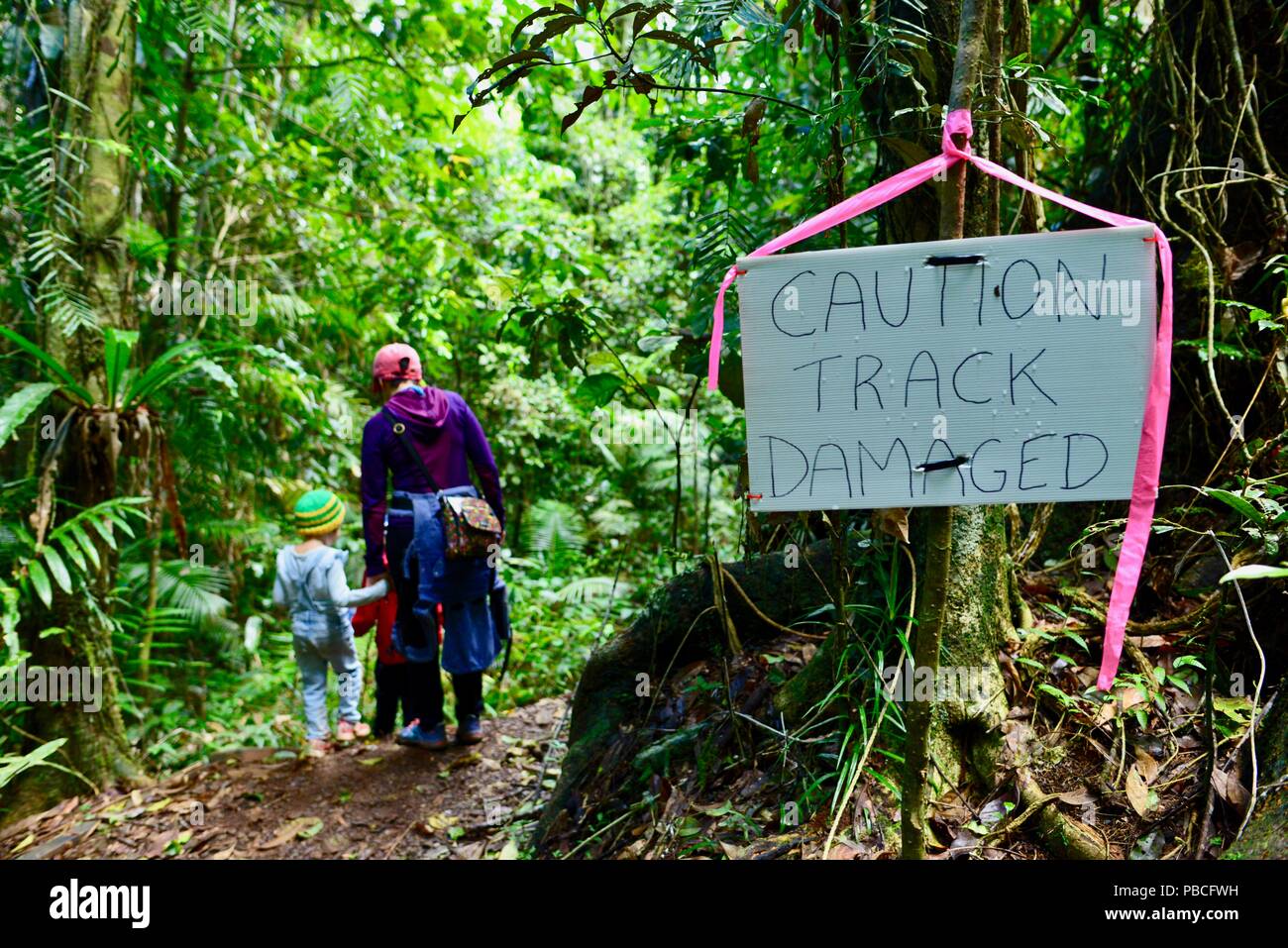 Caution track damaged sign hi-res stock photography and images - Alamy