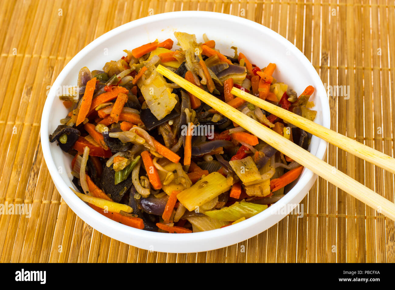 Asian street food. Mix vegetables. Studio Photo Stock Photo - Alamy