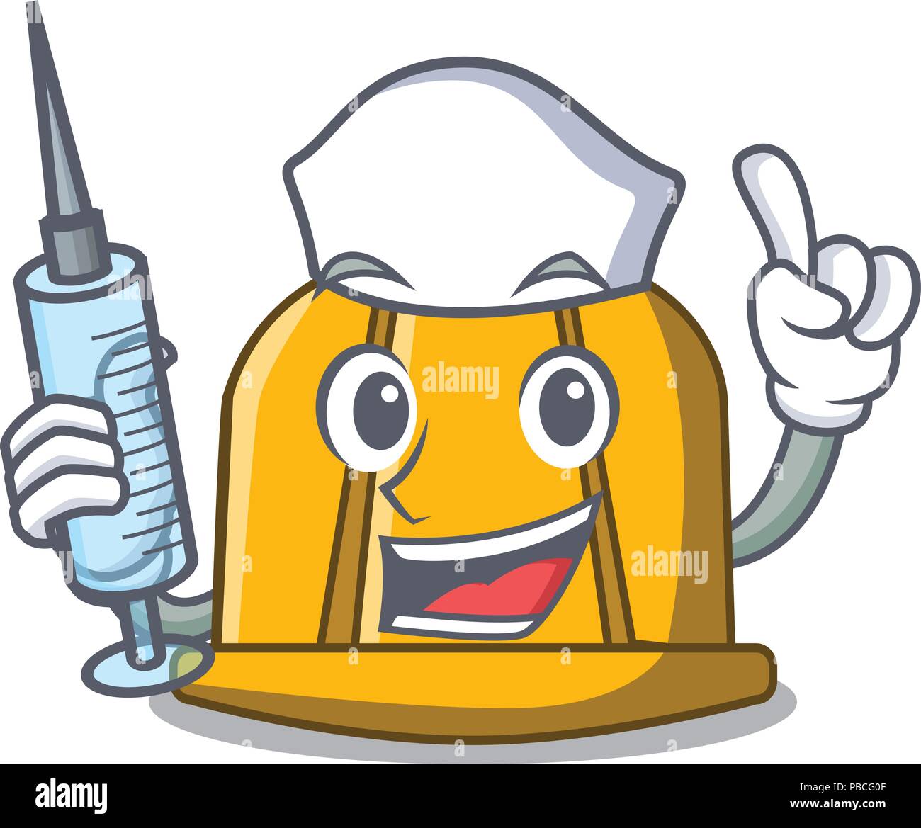 Nurse construction helmet character cartoon Stock Vector Image & Art ...