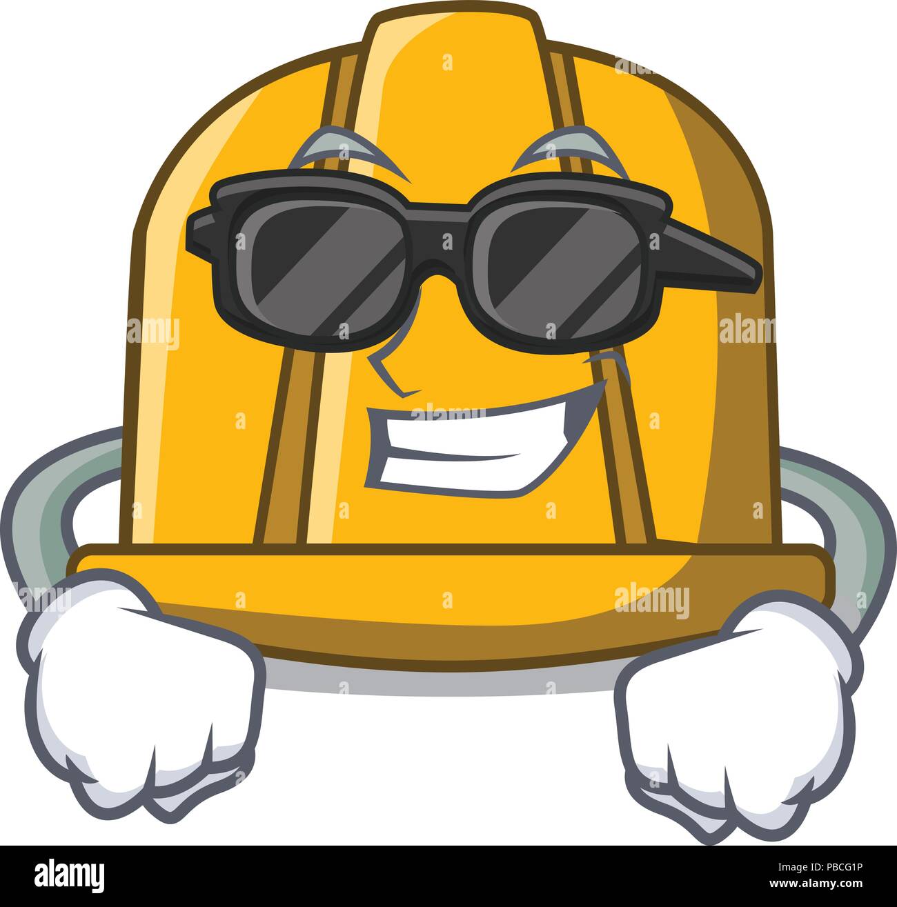Super cool construction helmet character cartoon Stock Vector Image ...