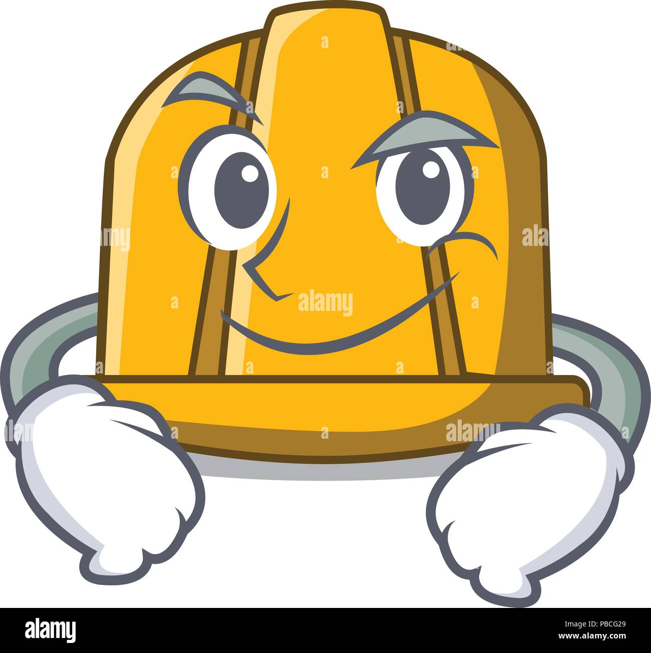 Smirking construction helmet character cartoon Stock Vector Image & Art ...