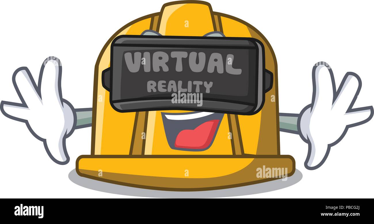 Virtual reality construction helmet mascot cartoon Stock Vector Image ...
