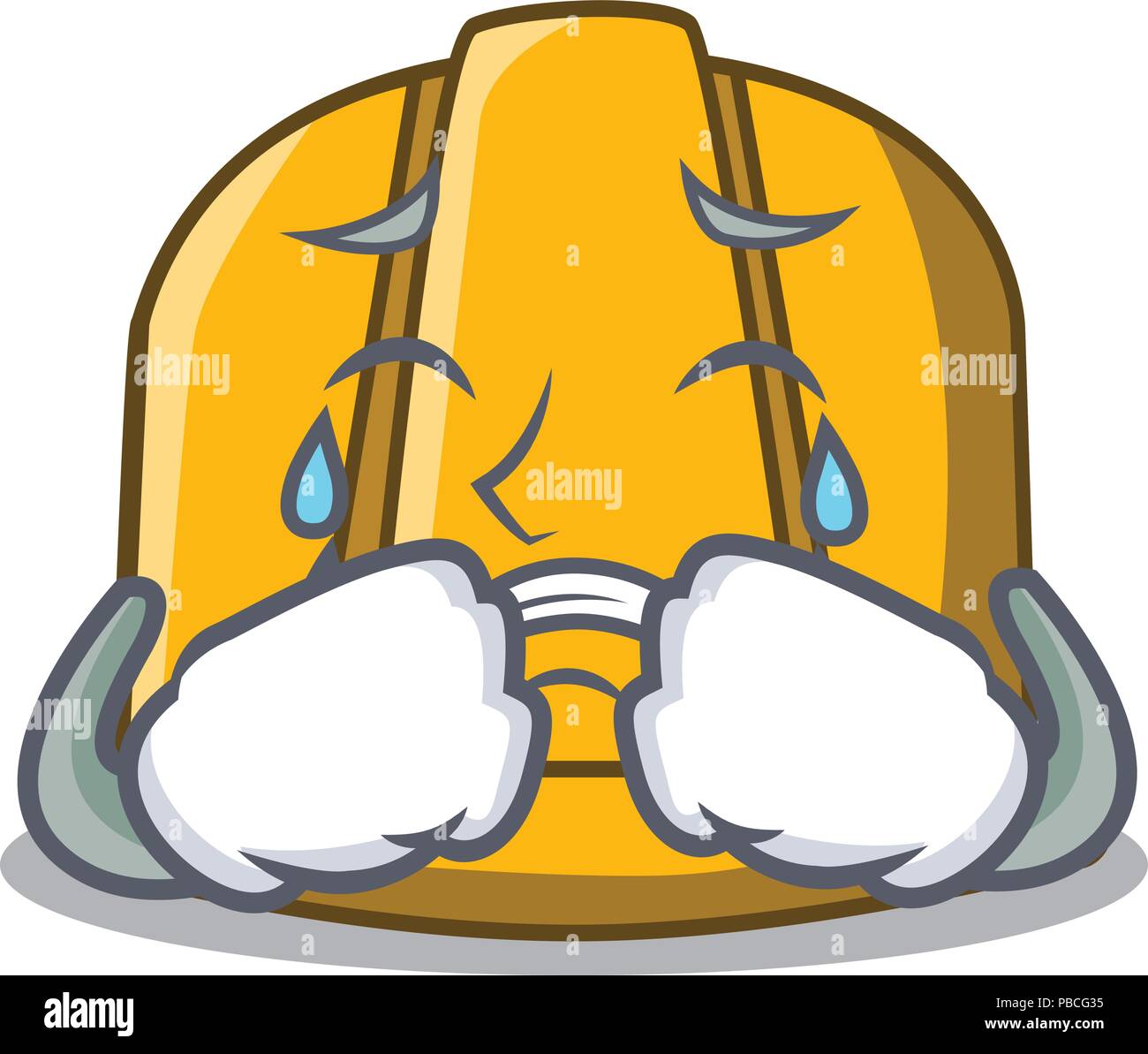 Crying construction helmet mascot cartoon Stock Vector Image & Art - Alamy
