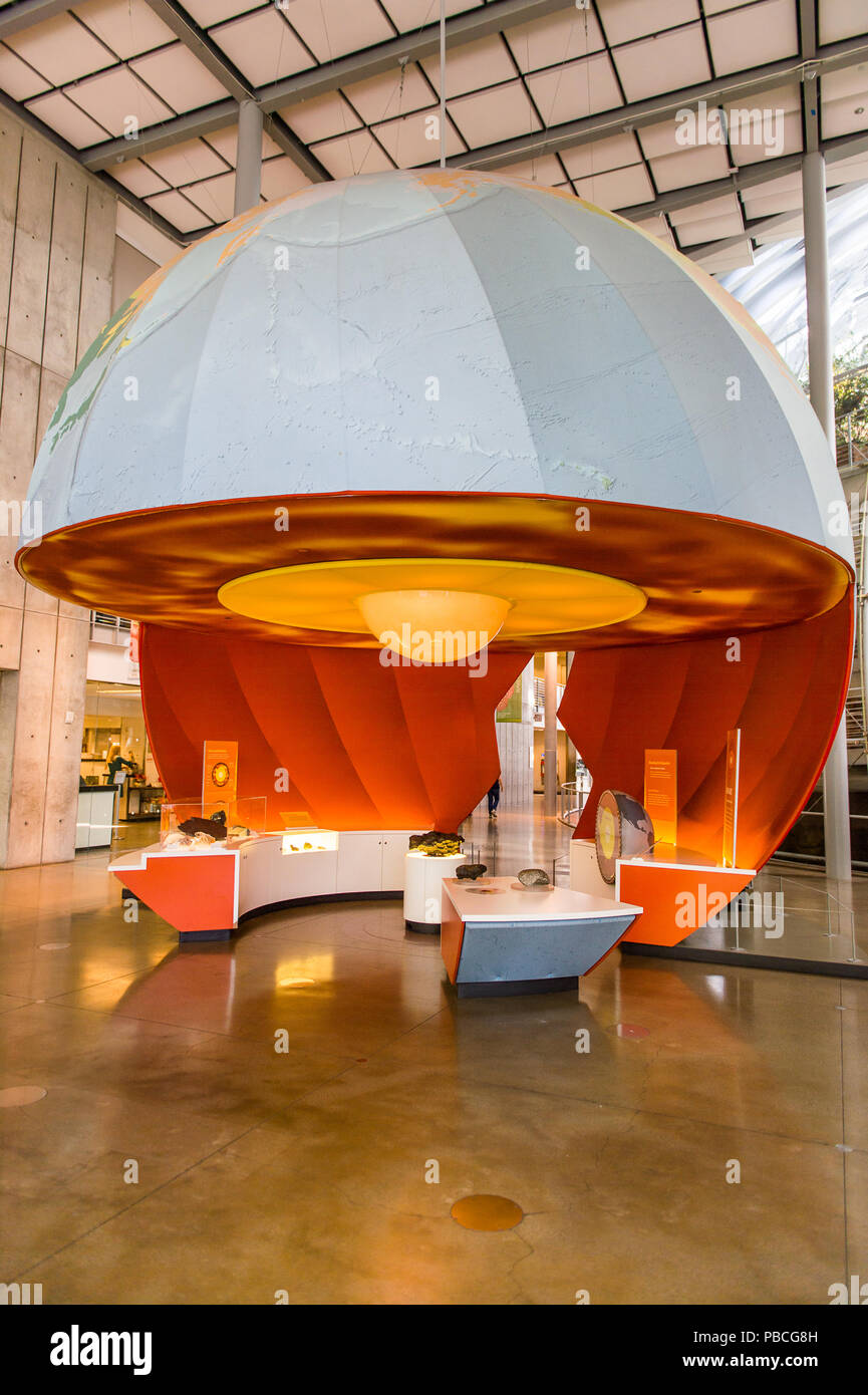 SAN FRANCISCO, USA - OCT 5, 2015: Exhibits on climate change in the ...