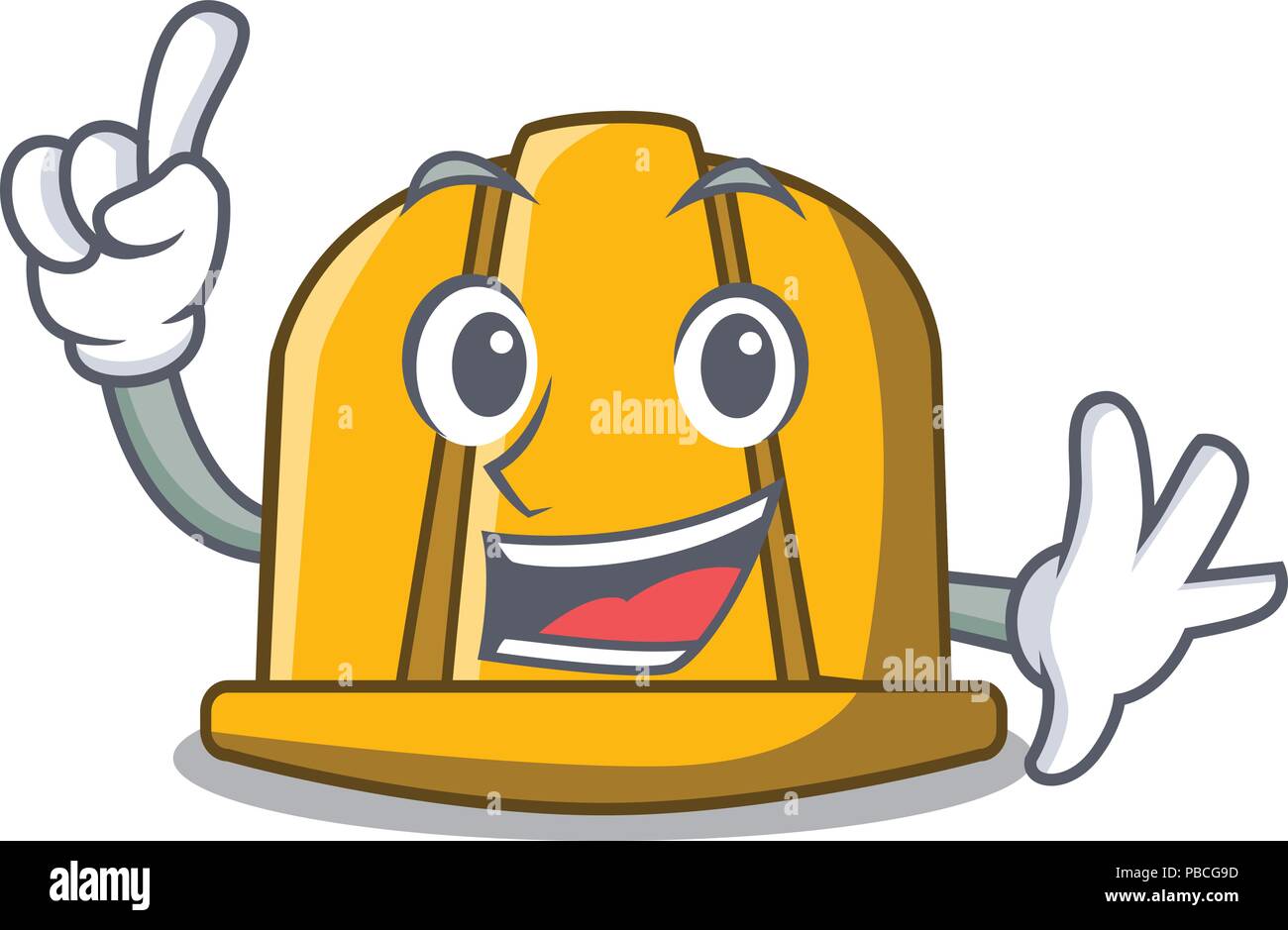 Finger construction helmet mascot cartoon Stock Vector Image & Art - Alamy