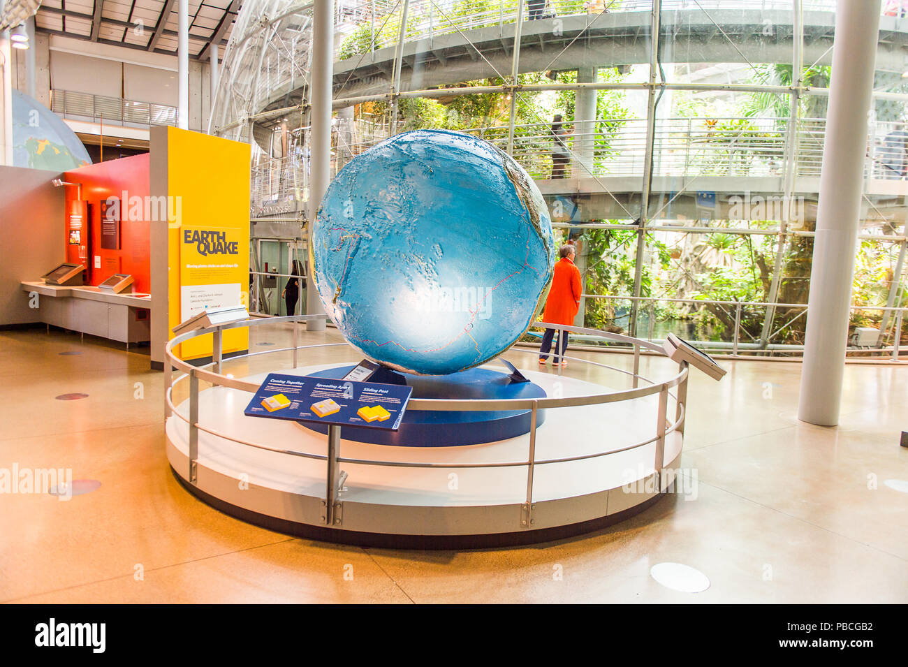 SAN FRANCISCO, USA - OCT 5, 2015: Exhibits on climate change in the ...