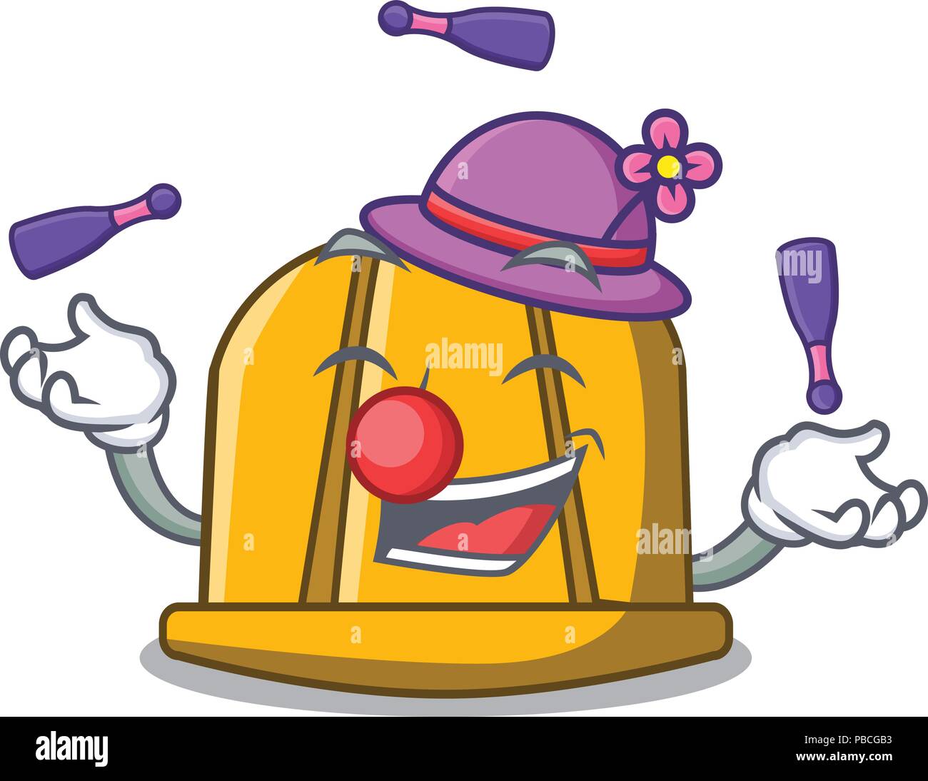 Juggling construction helmet mascot cartoon Stock Vector Image & Art ...