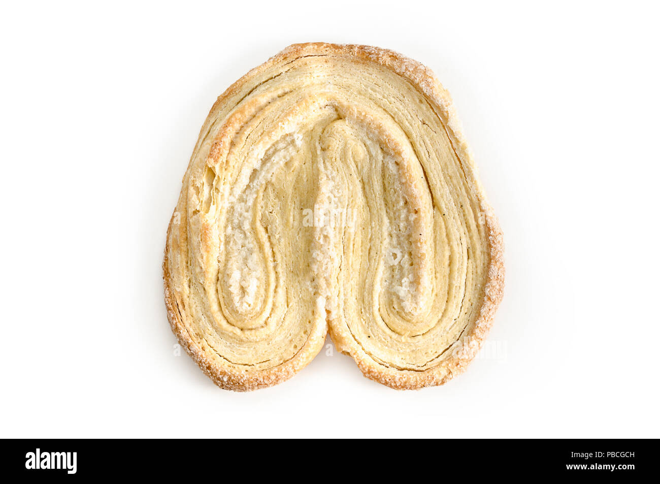 Ear sweet bread, Oreja traditional Mexican bakery isolated on white ...