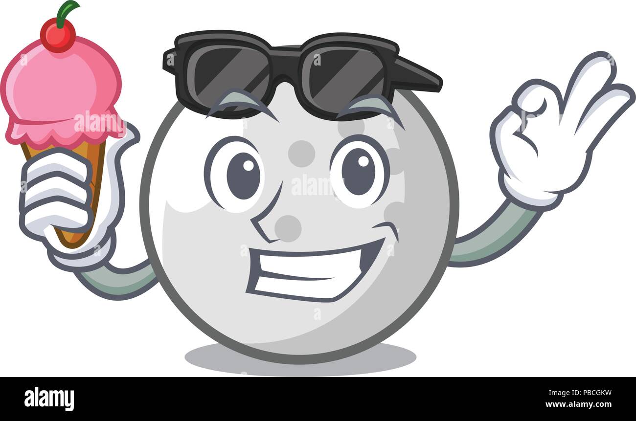 With ice cream golf ball character cartoon Stock Vector Image & Art - Alamy