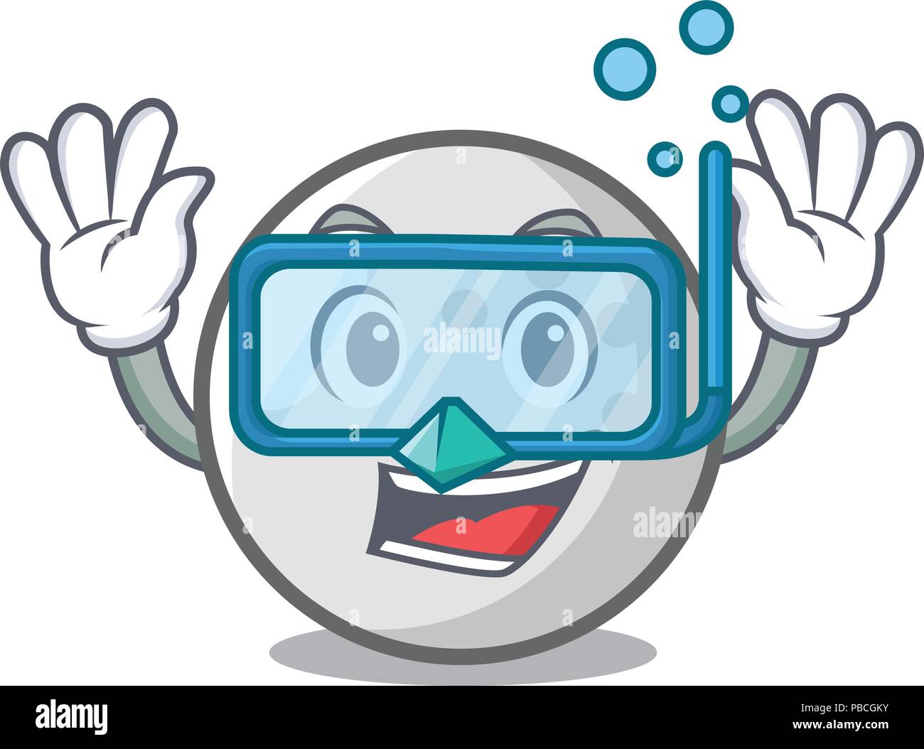 Diving golf ball character cartoon Stock Vector Image & Art - Alamy