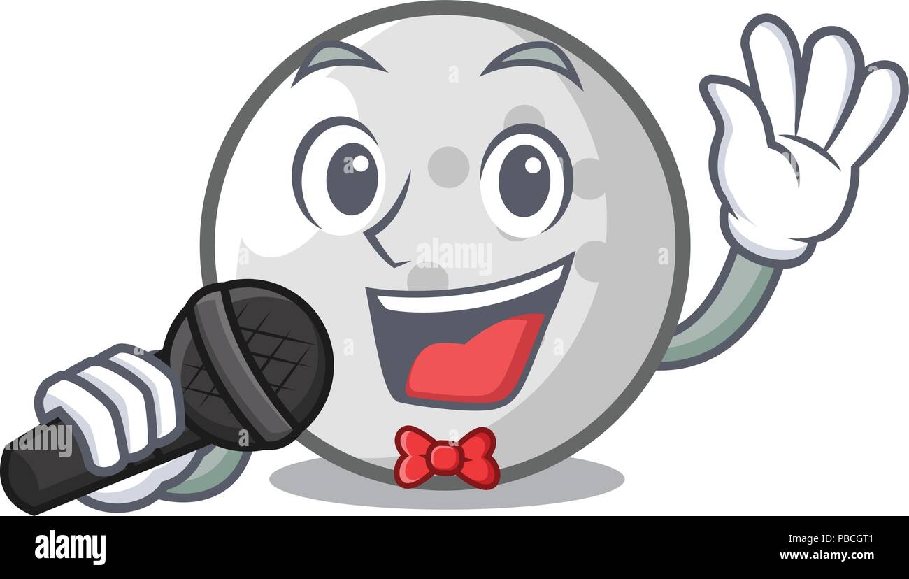 Singing golf ball mascot cartoon Stock Vector Image & Art - Alamy