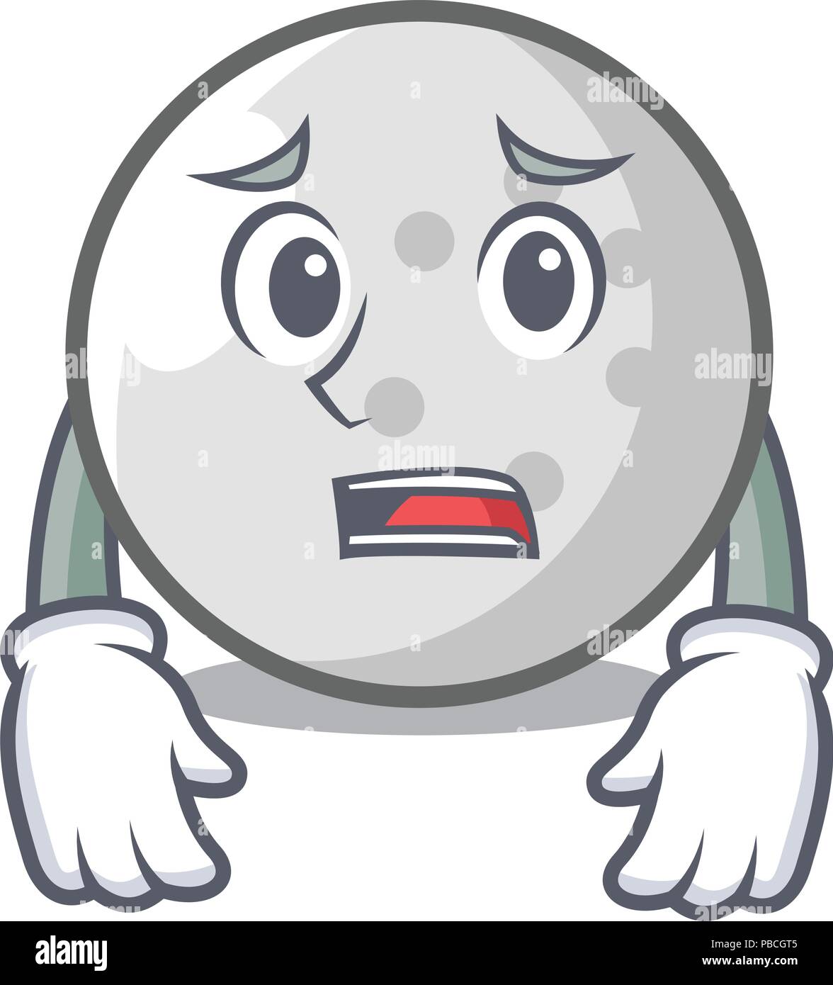 Afraid golf ball mascot cartoon Stock Vector Image & Art - Alamy