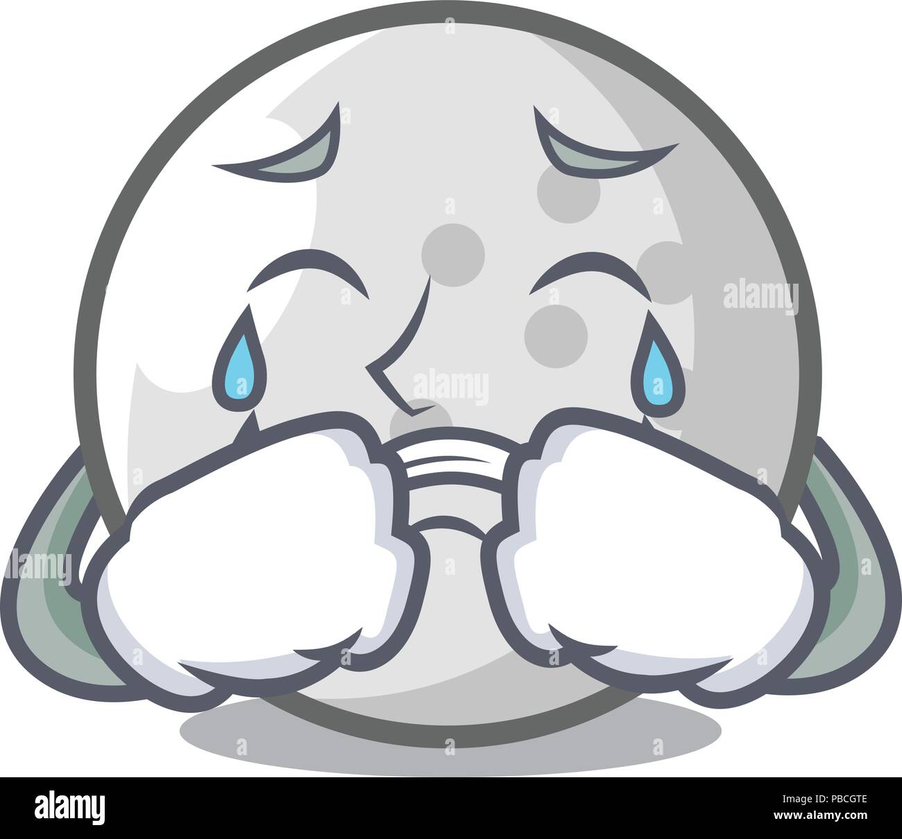 Crying golf ball mascot cartoon Stock Vector Image & Art - Alamy