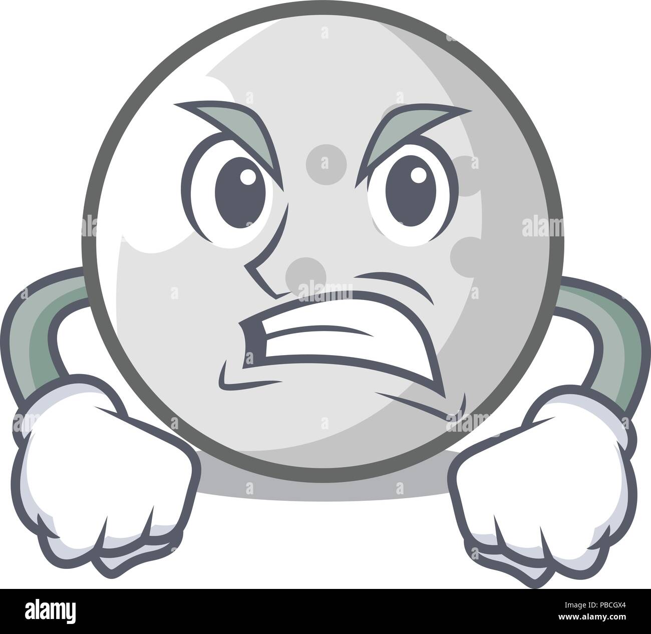 Angry golf ball mascot cartoon Stock Vector Image & Art - Alamy