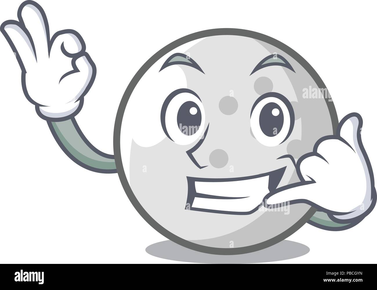 Call me golf ball mascot cartoon Stock Vector Image & Art - Alamy