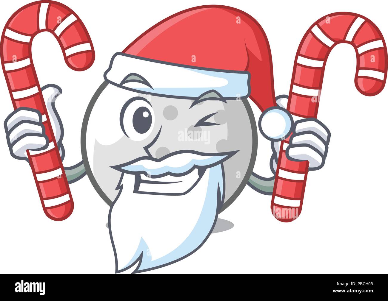 Santa with candy golf ball mascot cartoon Stock Vector Image & Art - Alamy