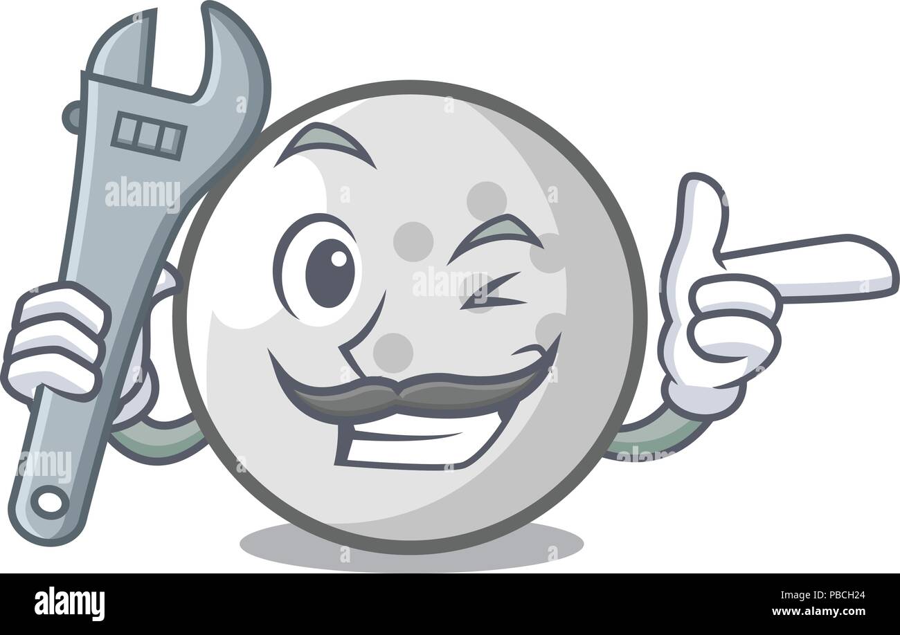 Mechanic golf ball mascot cartoon Stock Vector Image & Art - Alamy