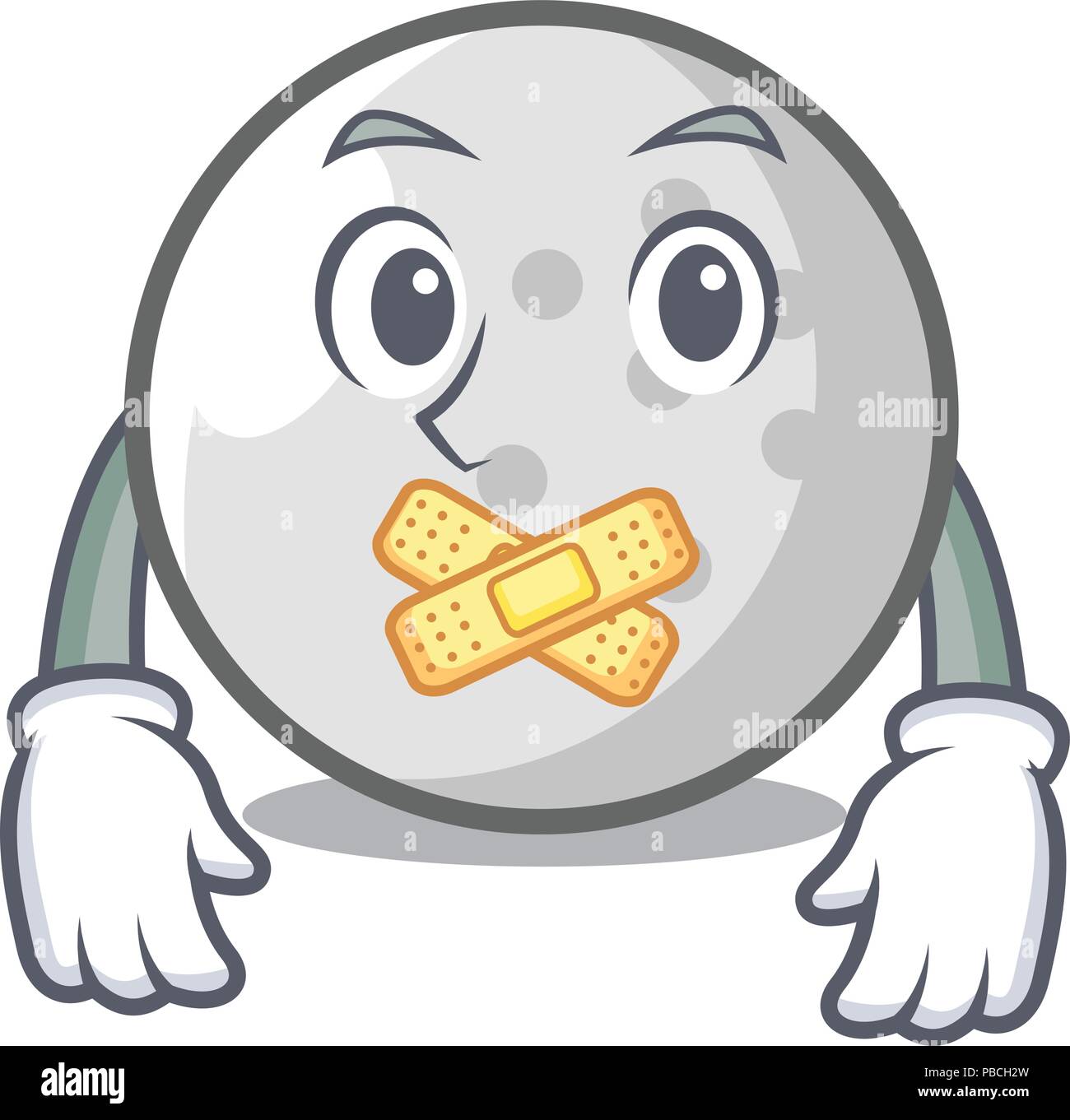 Silent golf ball mascot cartoon Stock Vector Image & Art - Alamy