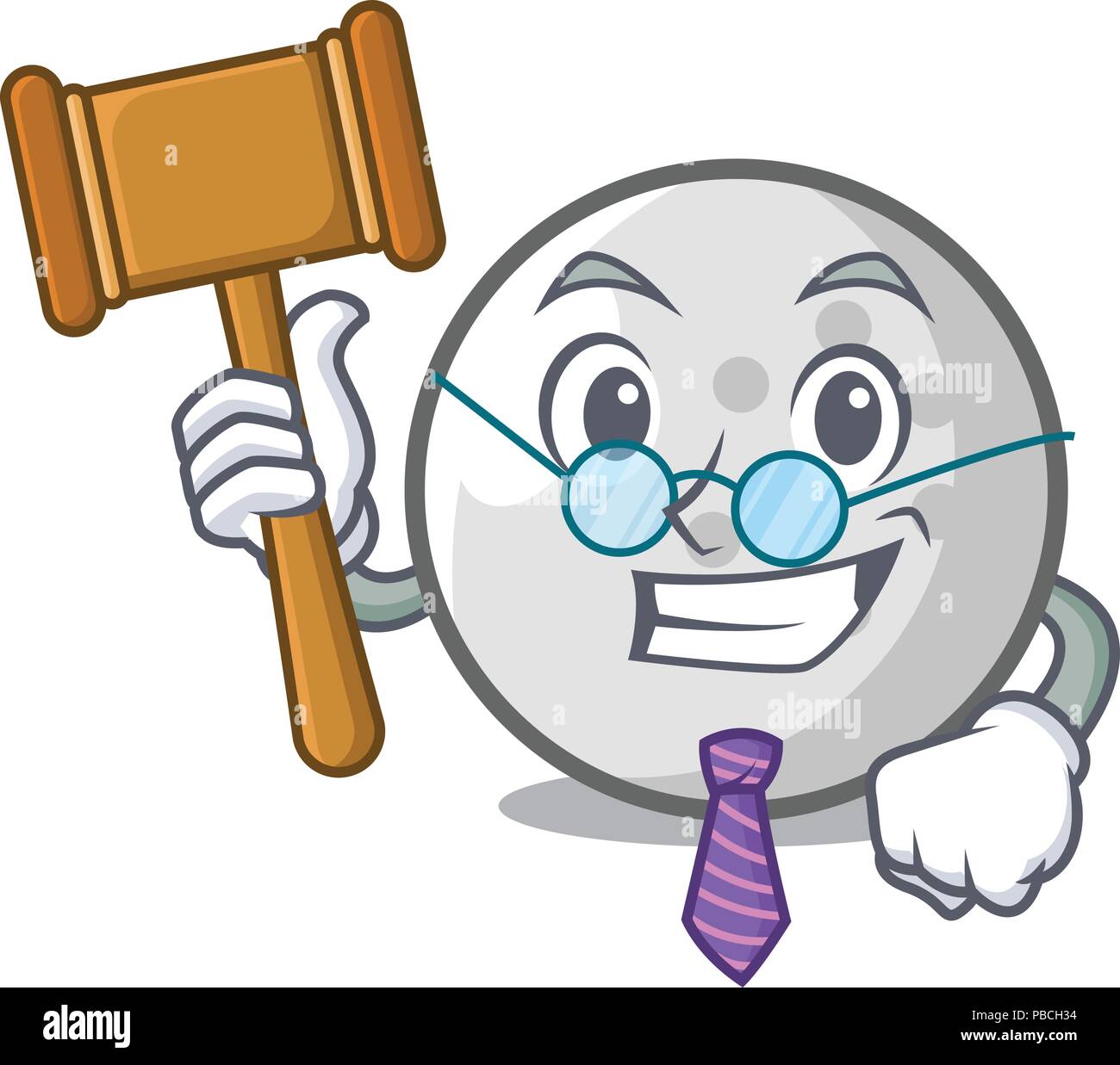 Judge golf ball mascot cartoon Stock Vector Image & Art - Alamy