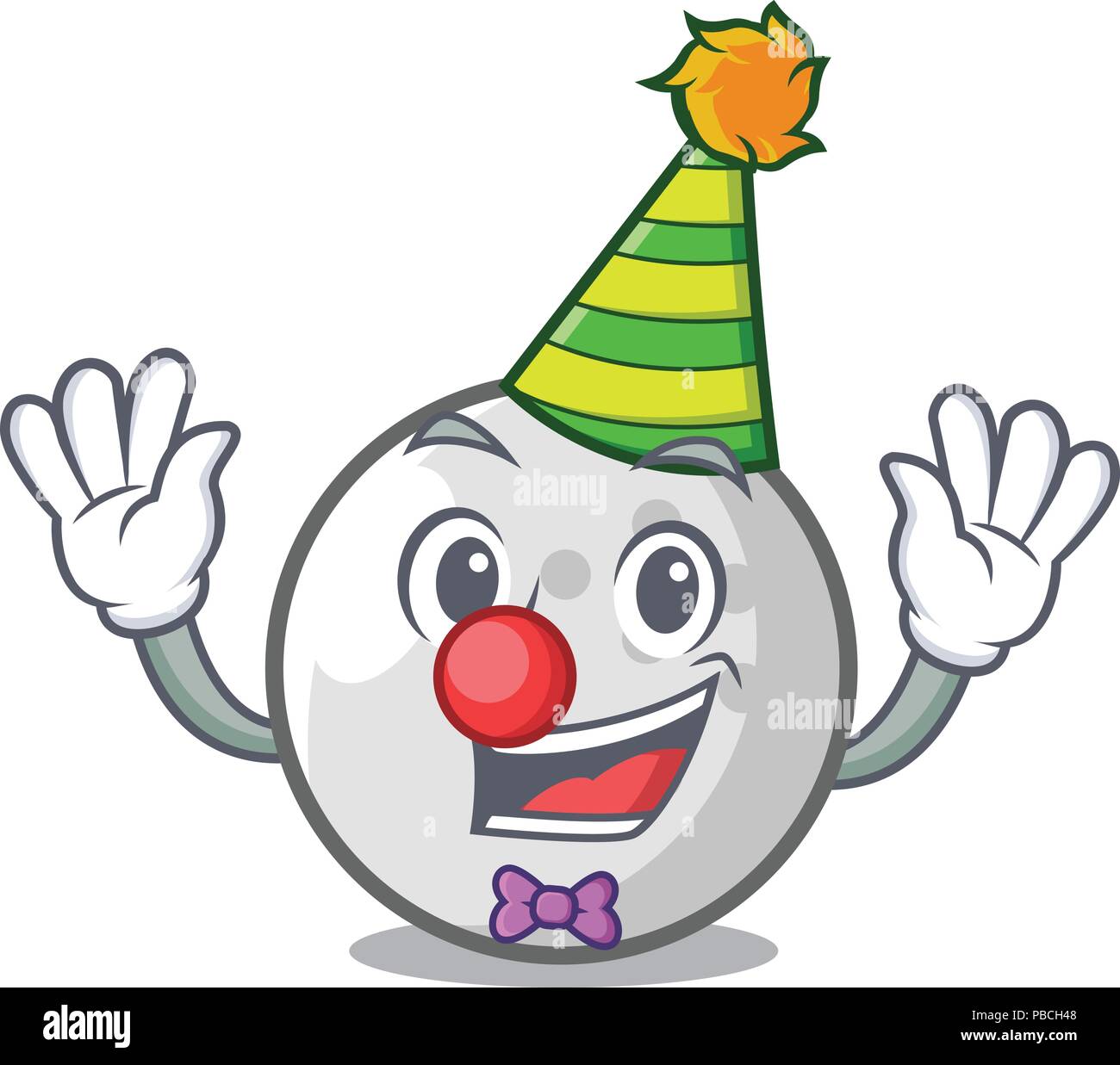 Clown golf ball mascot cartoon Stock Vector Image & Art - Alamy