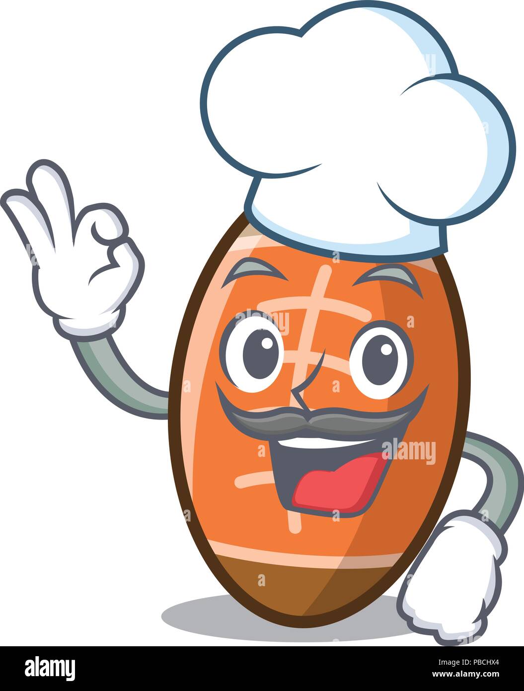 Chef rugby ball character cartoon Stock Vector Image & Art - Alamy