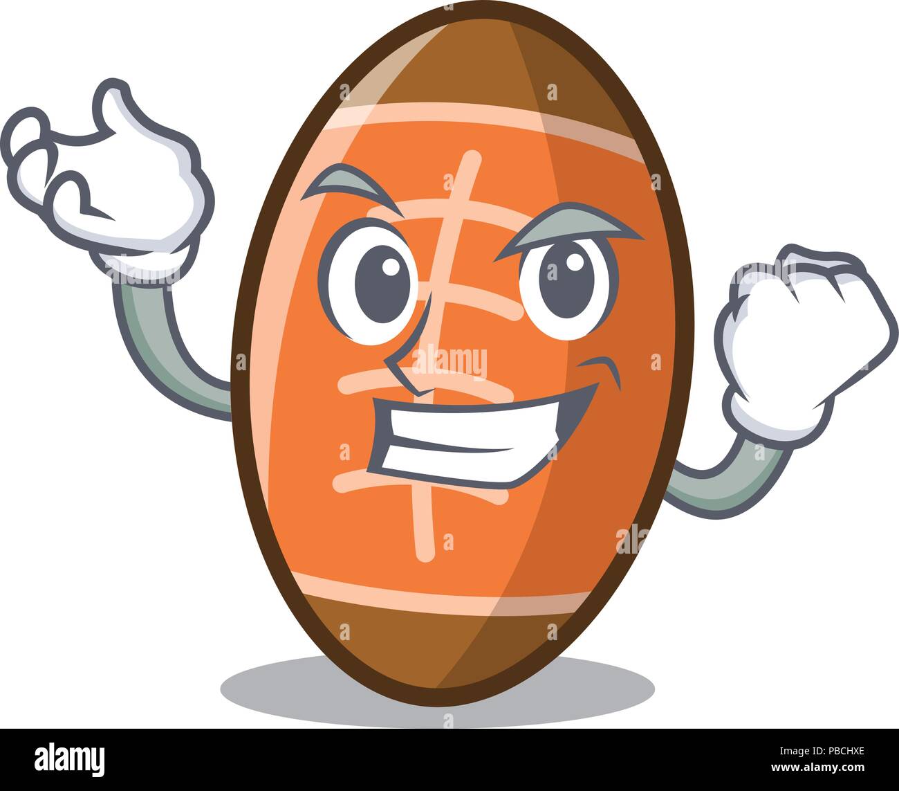 Successful rugby ball character cartoon Stock Vector Image & Art - Alamy