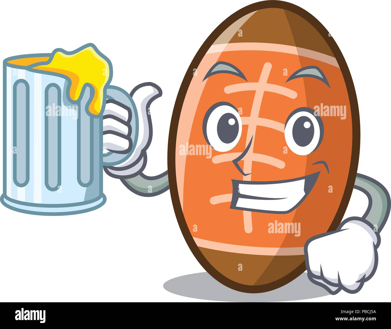 With juice rugby ball mascot cartoon Stock Vector Image & Art - Alamy