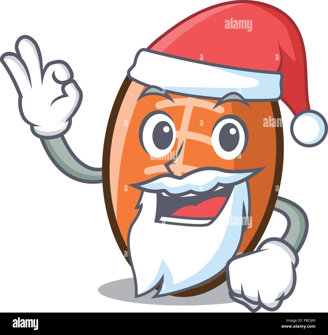 Santa rugby ball mascot cartoon Stock Vector Image & Art - Alamy