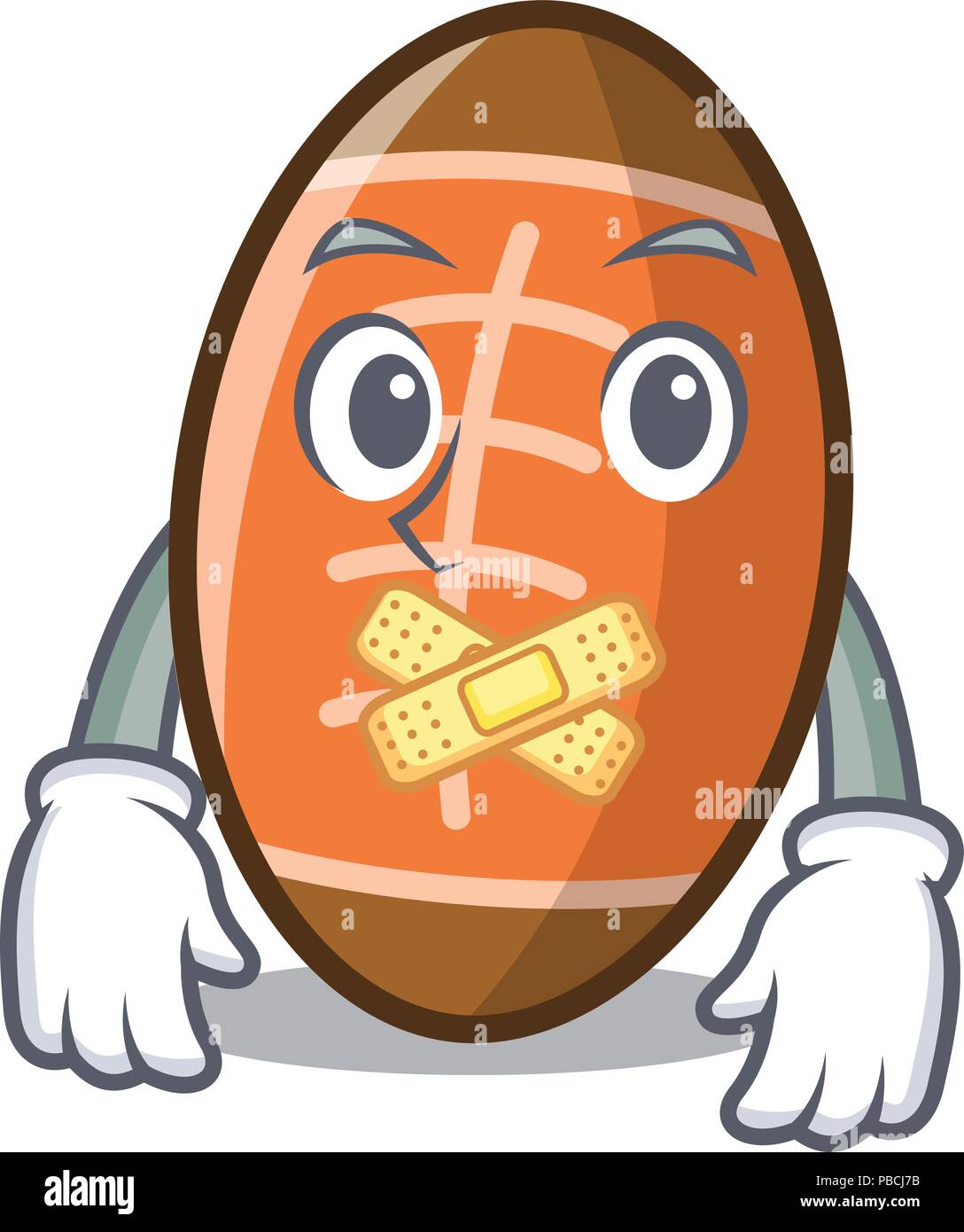 Silent rugby ball mascot cartoon Stock Vector Image & Art - Alamy