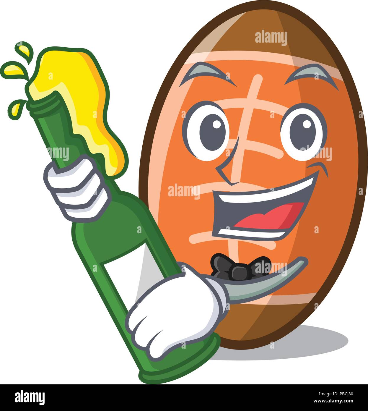 With beer rugby ball mascot cartoon Stock Vector Image & Art - Alamy