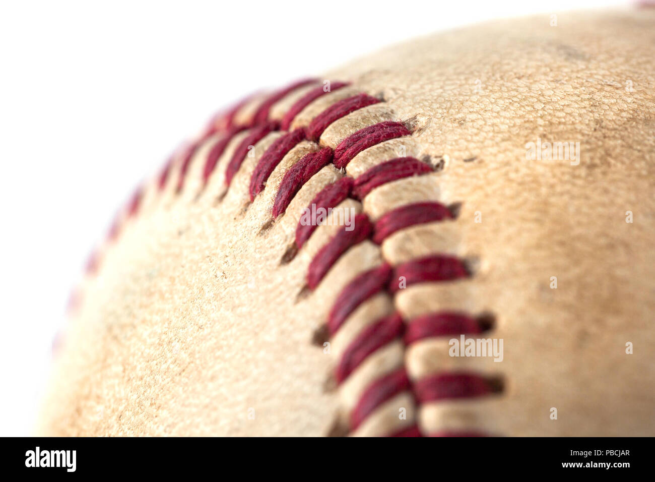 worn baseball isolated on white background, sport Stock Photo - Alamy