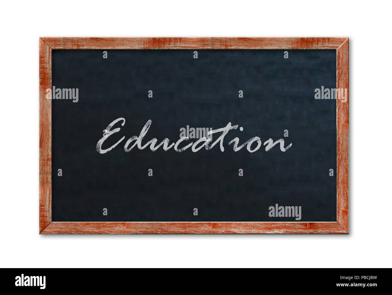 Empty Chalk Board with Education word Stock Photo - Alamy