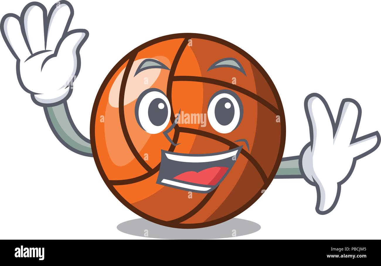 Waving volleyball character cartoon style Stock Vector Image & Art - Alamy