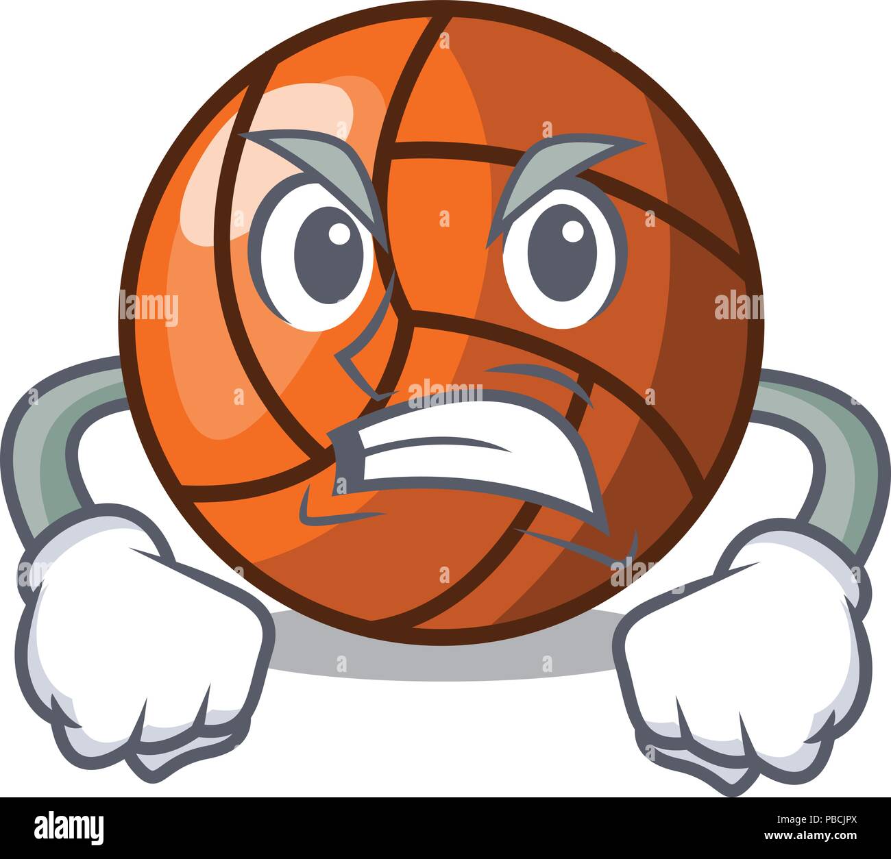 Angry volleyball mascot cartoon style Stock Vector Image & Art - Alamy