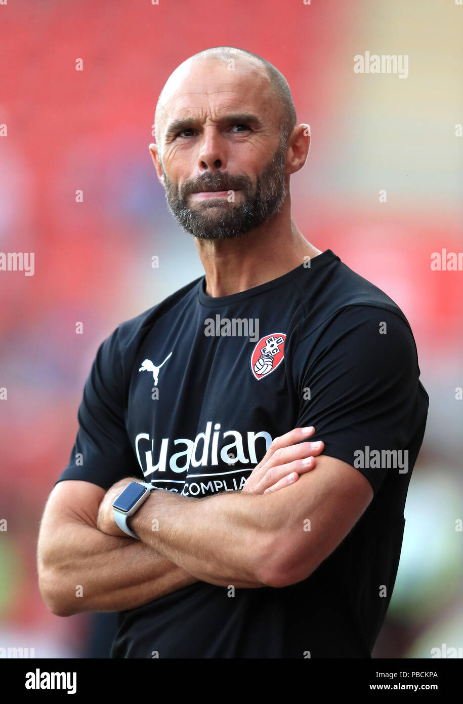 Rotherham United's Paul Warne Manager Stock Photo - Alamy