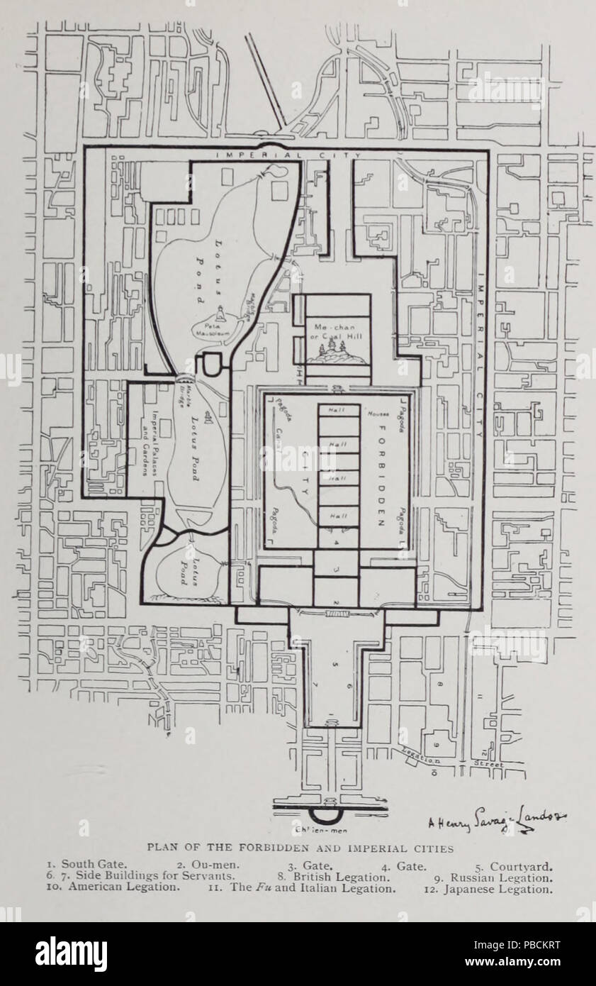 1204 Plan of the Forbidden and Imperial Cities Stock Photo - Alamy