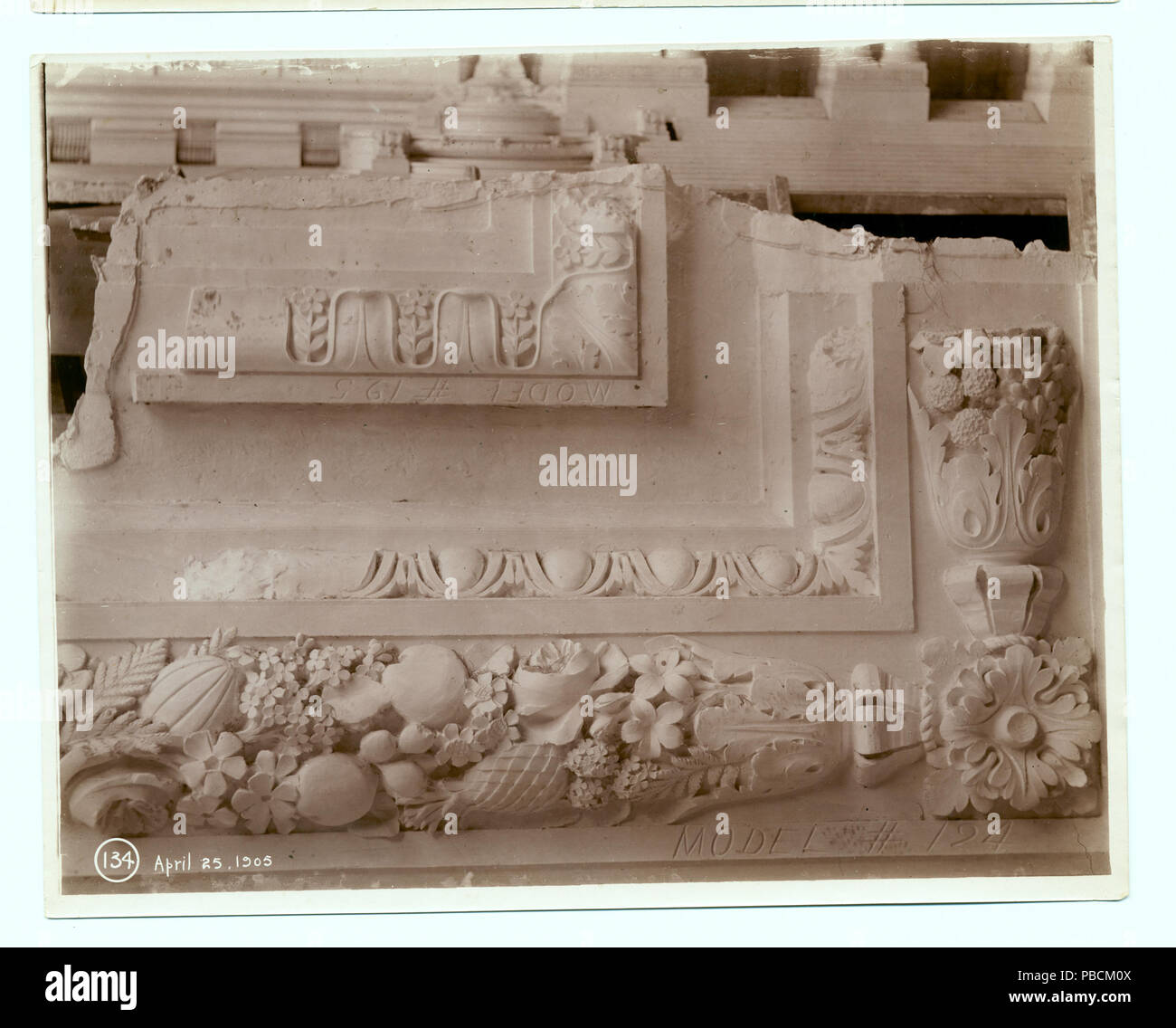 1205 Plaster model of moldings (NYPL b11524053-489401 Stock Photo - Alamy