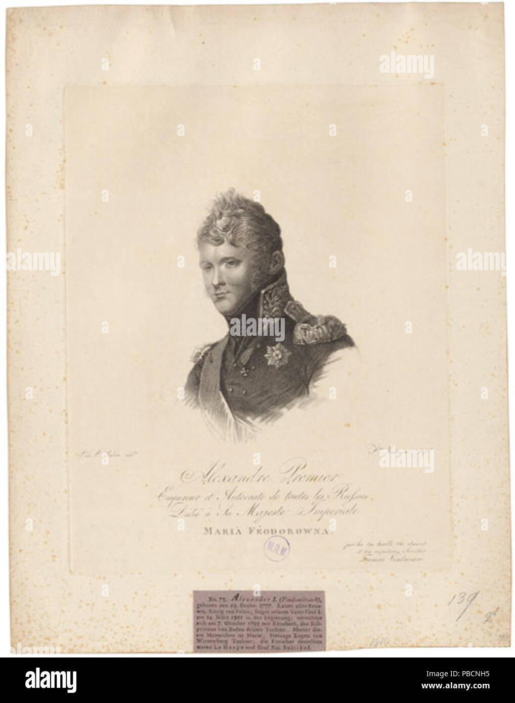 Alexander 1st hi-res stock photography and images - Alamy