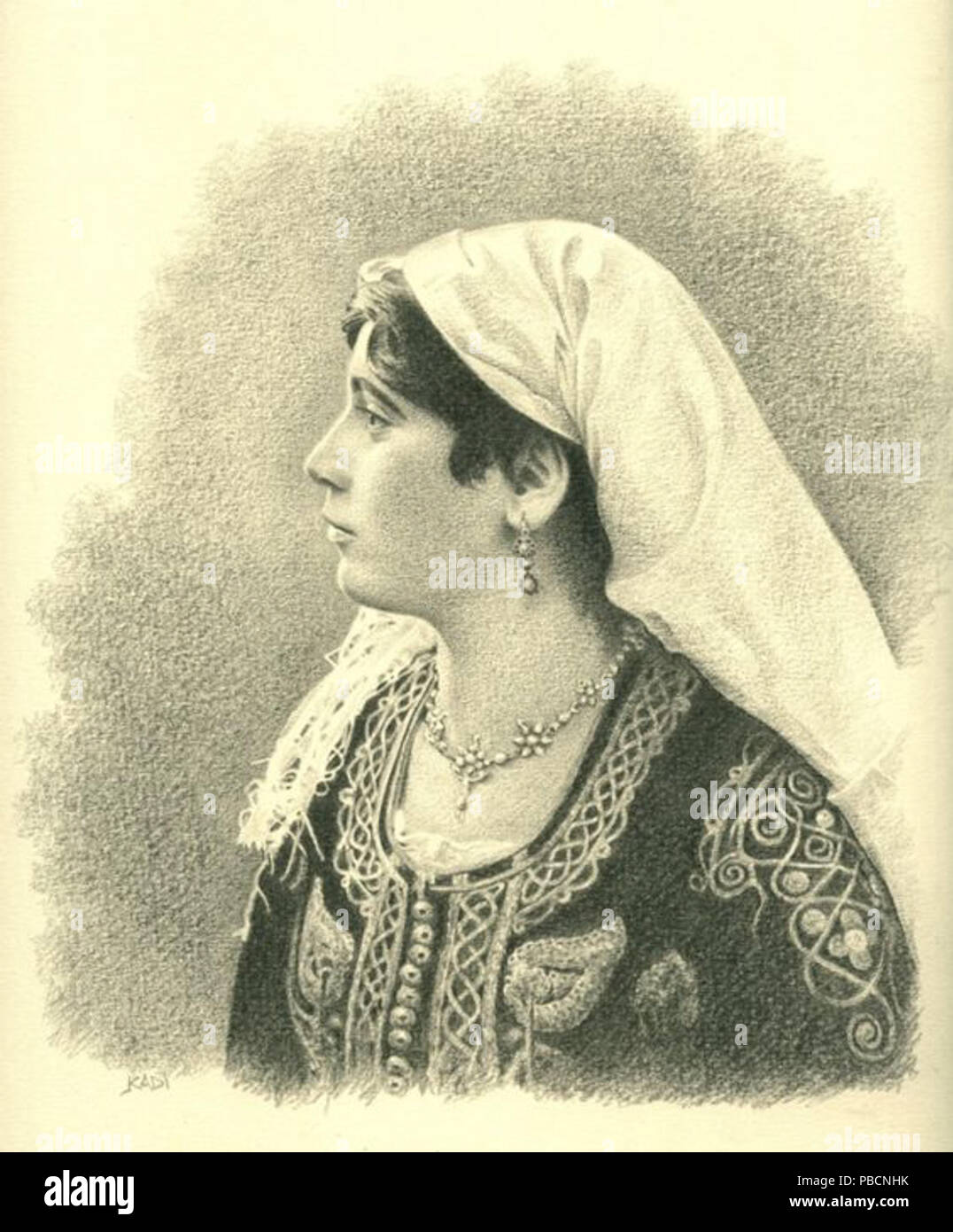 1214 Portrait d'une algéroise Stock Photo - Alamy