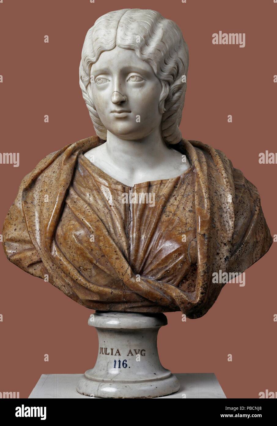 Roman Sculptor / 'The Empress Julia Domna'. 1540 - 1560. Alabaster ...